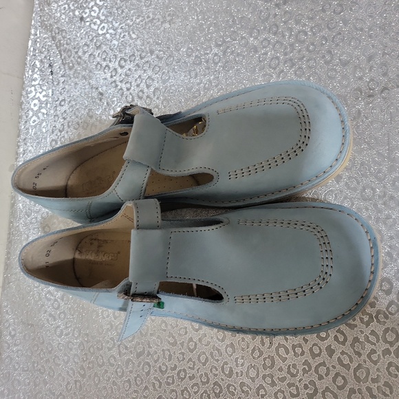 Knickerbocker | Shoes | Kickers Kick Lo Aztec Blue Leather Mary Jane ...